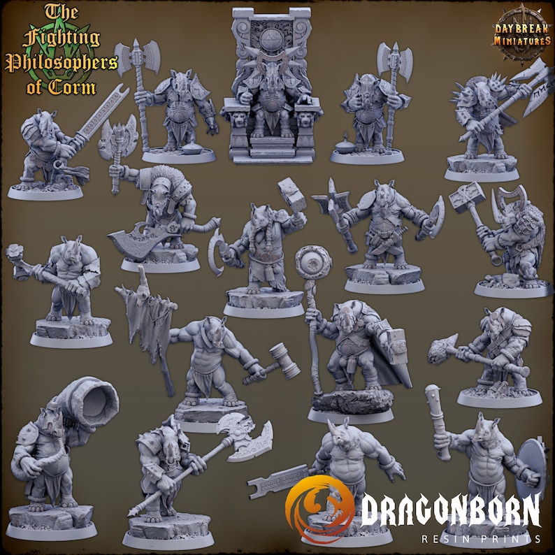 Proclus Stubb - Rhinokin Rhino Folk - D&D Dnd RPG Fantasy Tabletop ...
