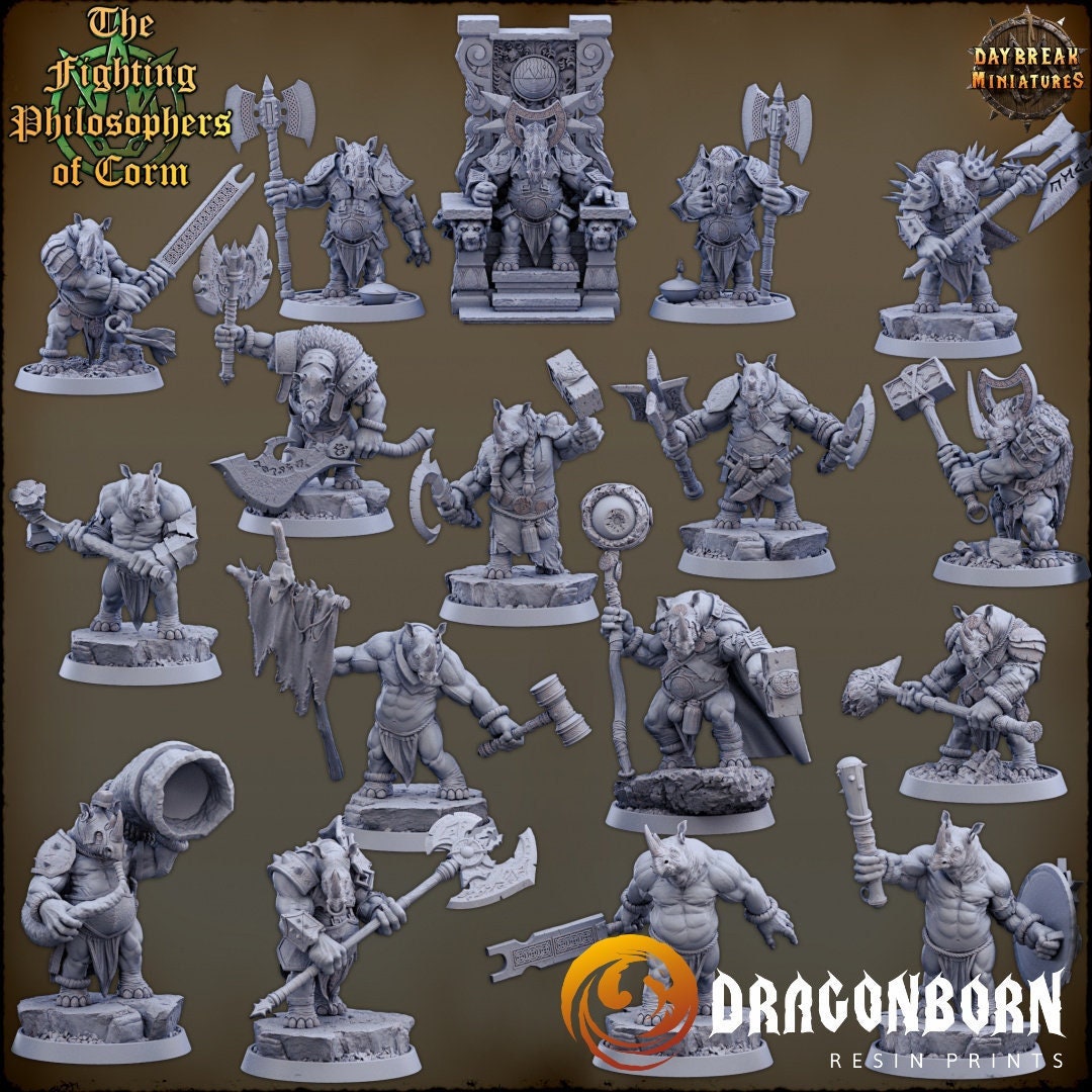 The Fighting Philosophers of Corm Set Dnd RPG Wargaming - Etsy