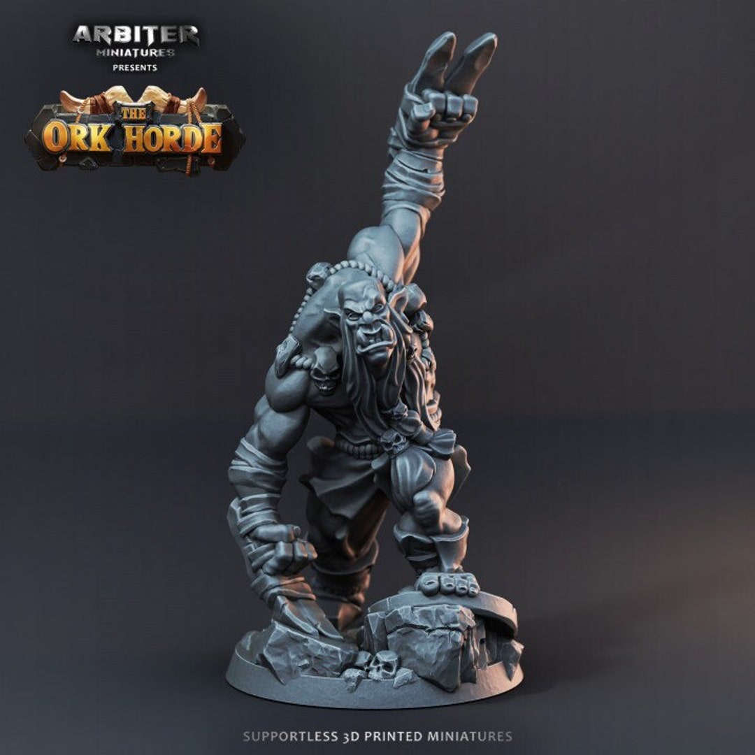 Ork Berserker 1 - D&D Dnd RPG Fantasy Tabletop Wargaming Miniature ...
