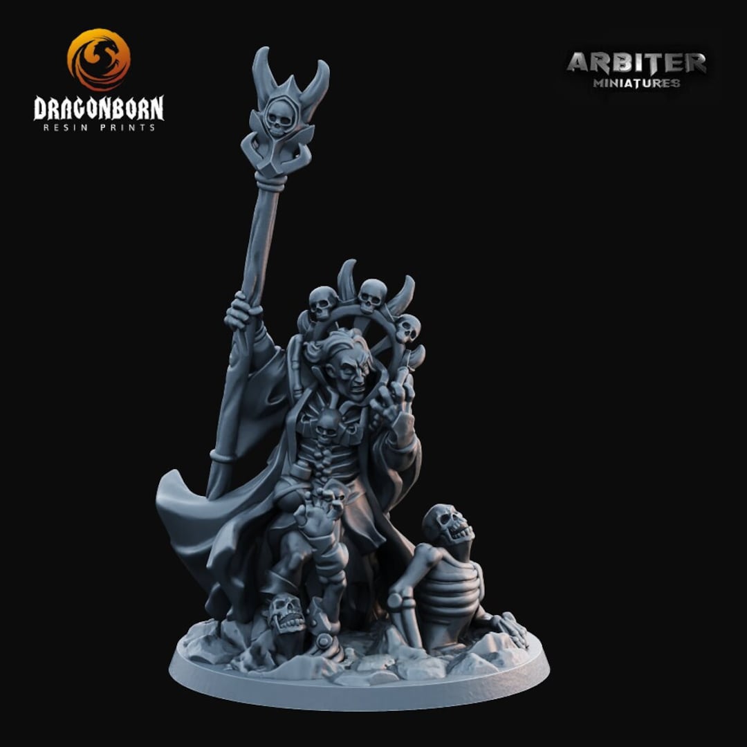 Necromancer Male 2 - Undead Warrior Miniature D&D Dnd Wargaming RPG ...