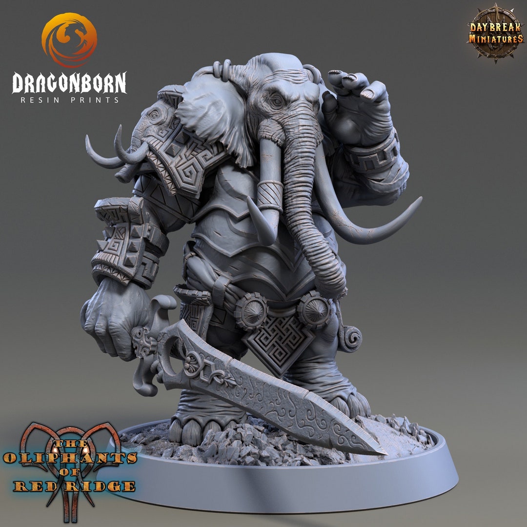 Cyrus Swordtusk Oliphant Warrior Dnd RPG Wargaming Daybreak - Etsy