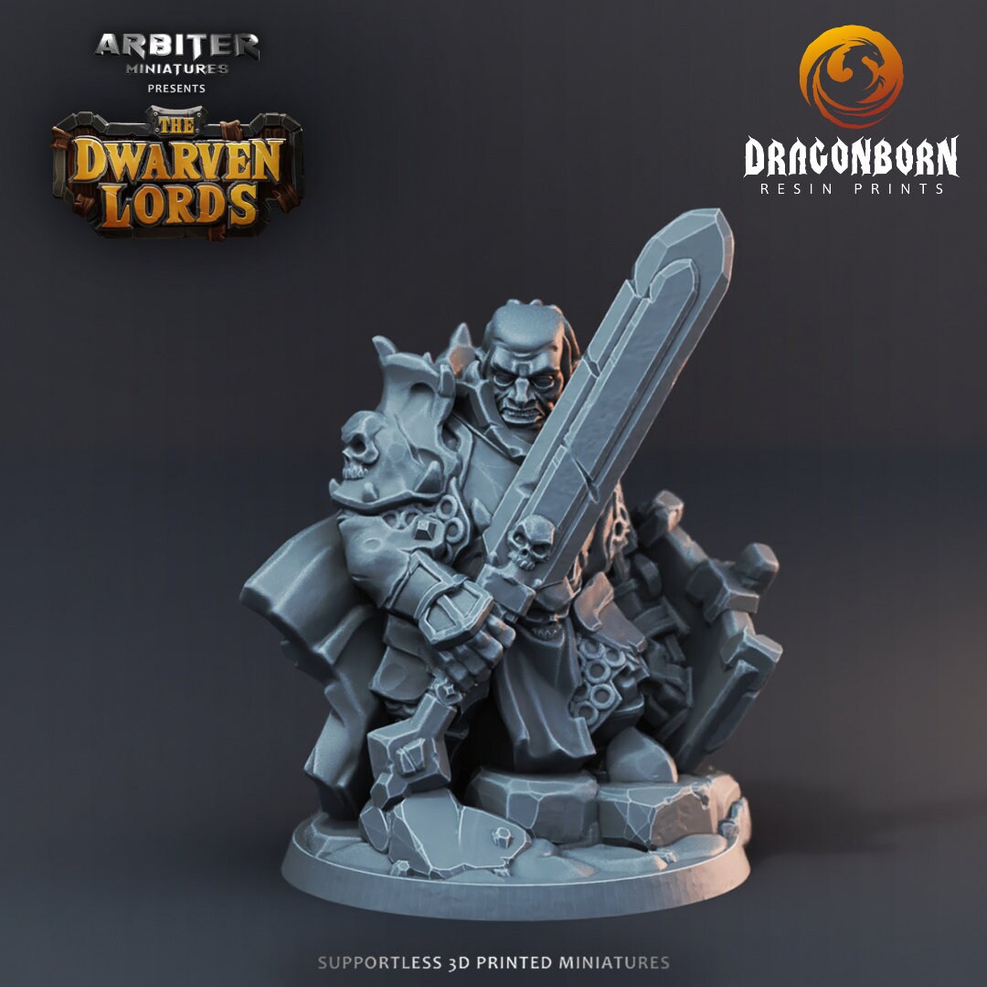 Dwarf Dark Knight 4 D&D 9th Age Kings of War Tabletop Wargaming Dnd RPG ...