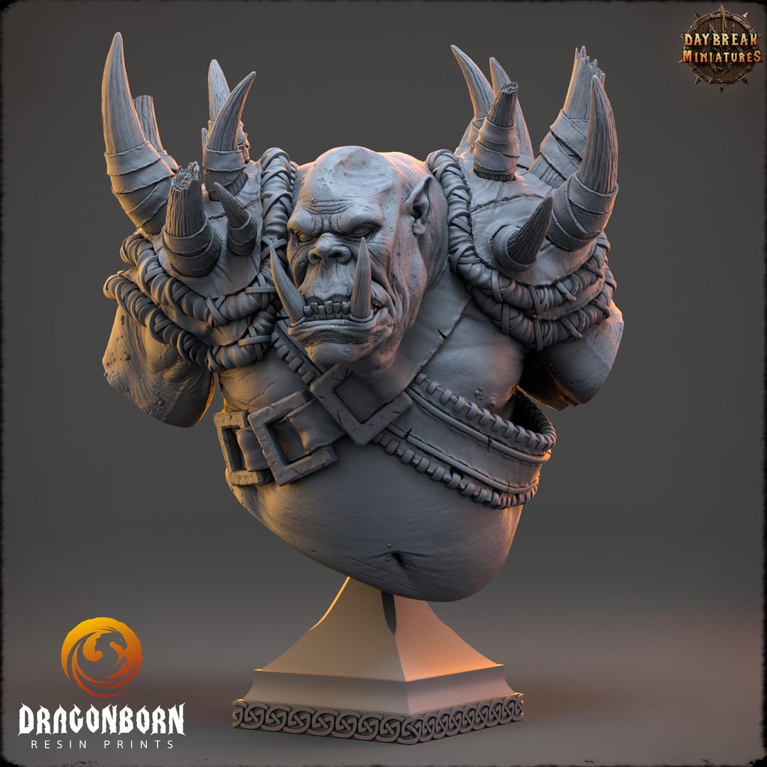 Ogre Bust - D&D Dnd RPG Fantasy Miniature - Resin Print - Etsy