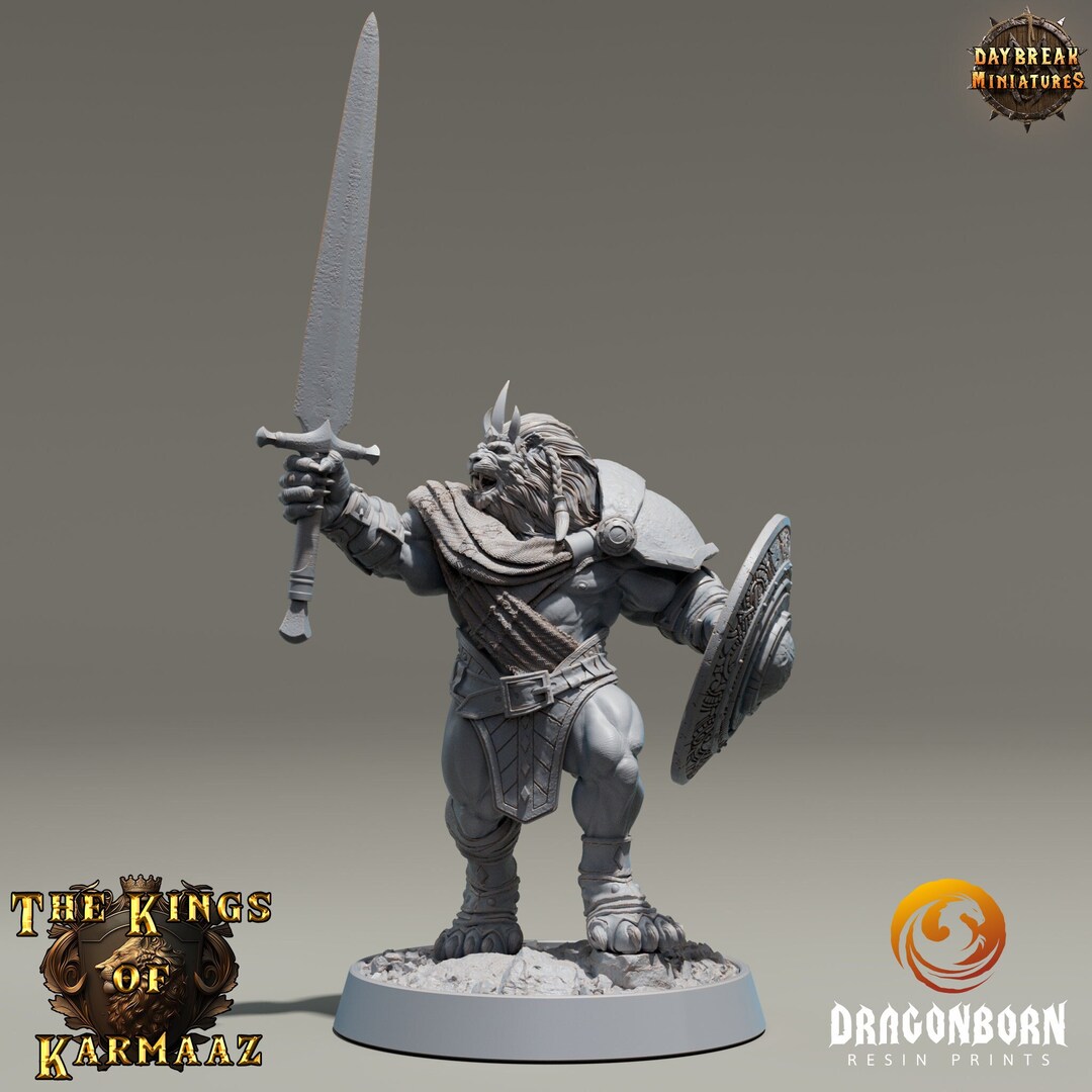 King Goldenmane - Lion Warrior - D&D Dnd RPG Fantasy Tabletop Wargaming ...