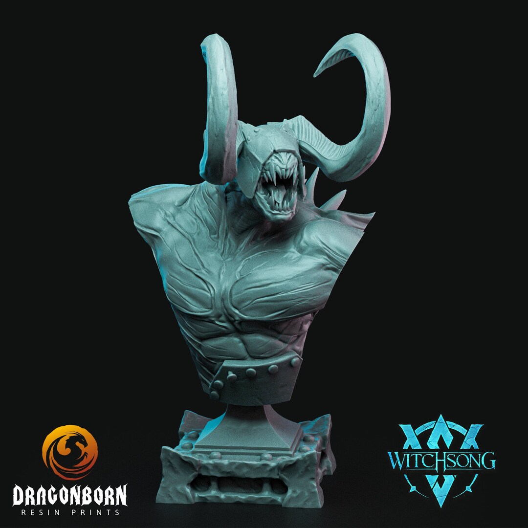 Hellforged Lieutenant Agguth - Chaos Demon Bust - D&D Dnd RPG Fantasy ...