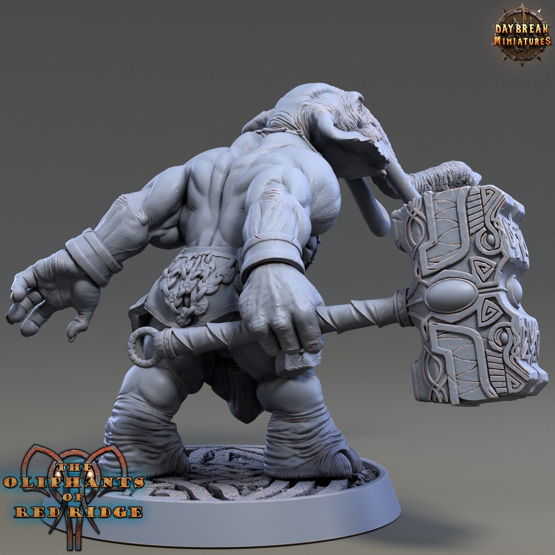 Harawat Mauler Oliphant Warrior Dnd RPG Wargaming Daybreak - Etsy