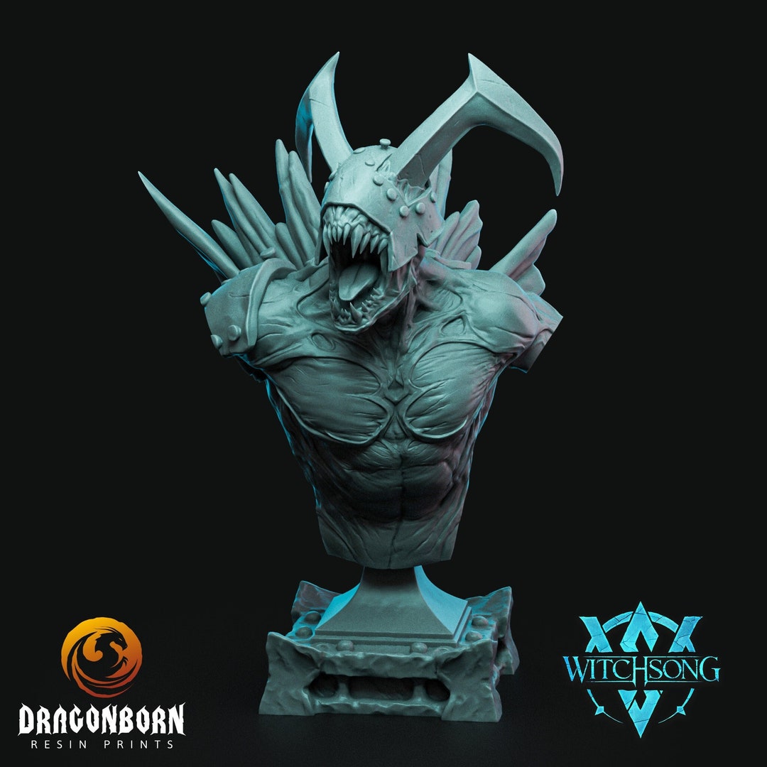 Hellforged Lieutenant Eggath - Chaos Demon Bust - D&D Dnd RPG Fantasy ...