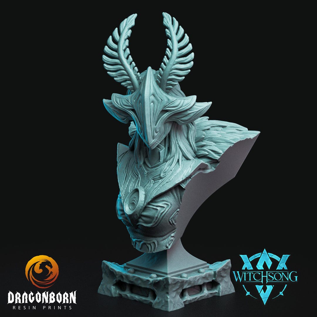 The Moth Queen Bust - D&D Dnd RPG Fantasy Miniatures - Resin 3D Printed ...