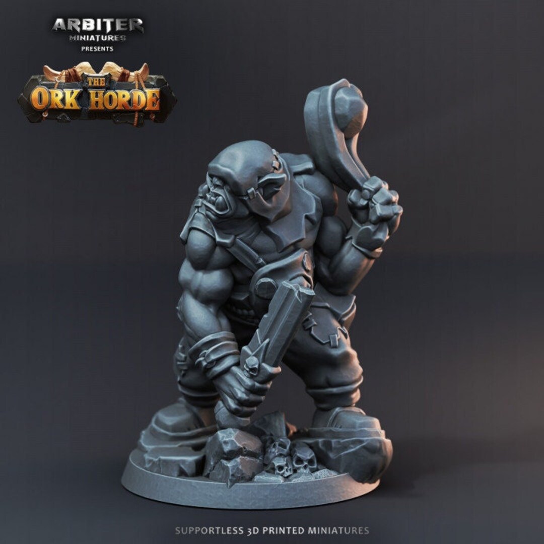 Ork Warboy 3 - D&D Dnd RPG Fantasy Tabletop Wargaming Miniature - Resin ...