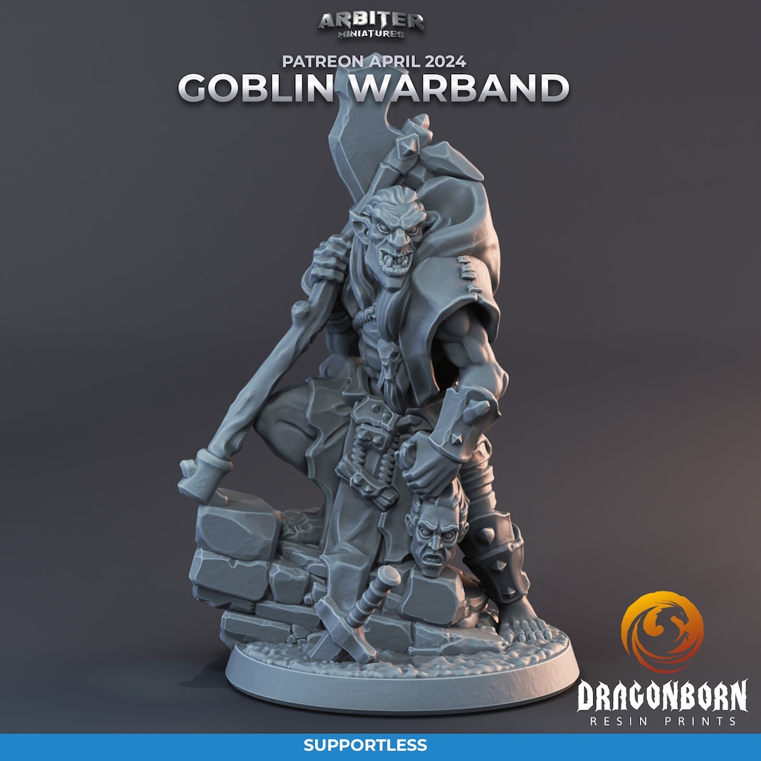 Goblin Captain 24/04 Supportless Version D&D 9th Age Kings of War ...