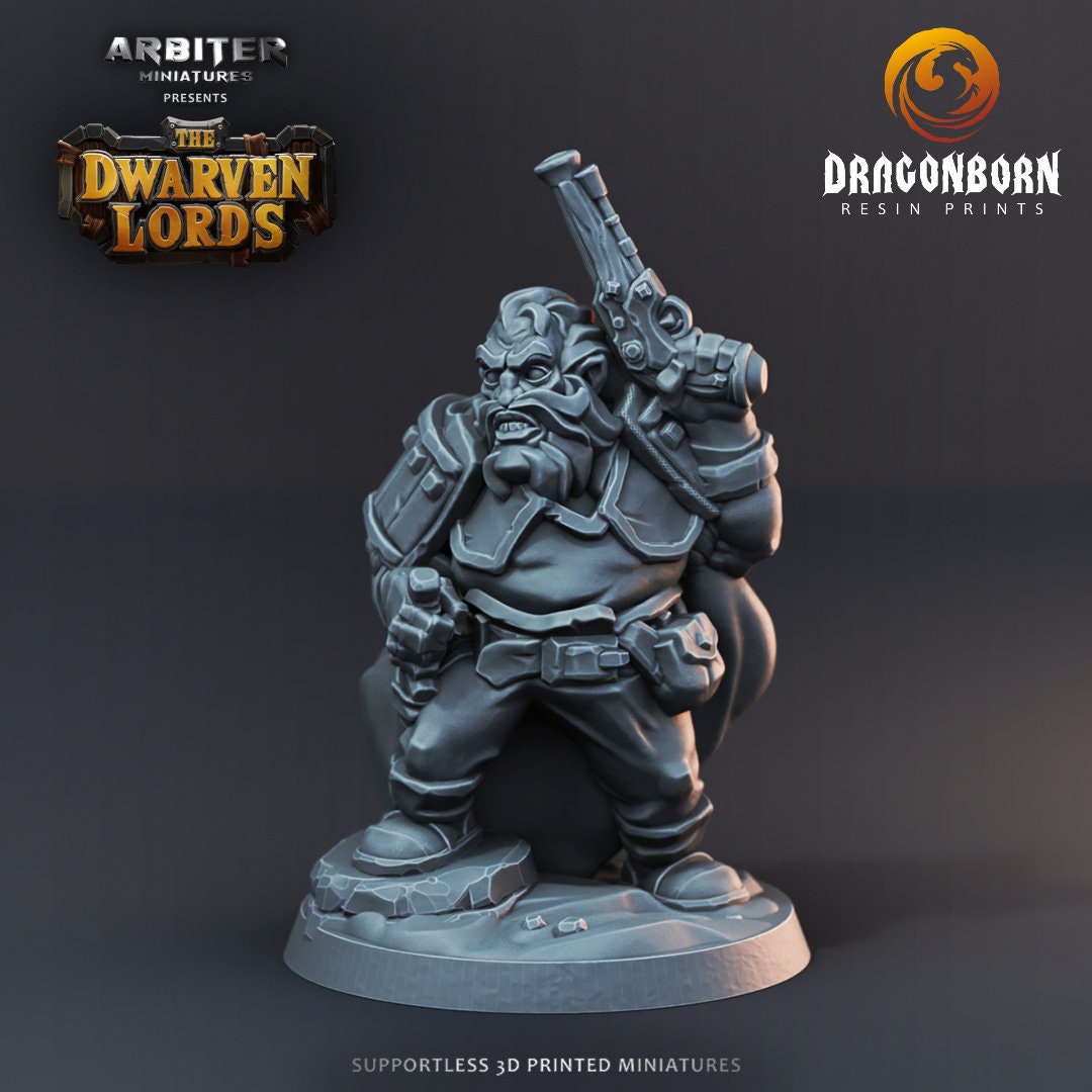 Dwarf Guns 5 - D&D Dnd RPG Fantasy Tabletop Wargaming Miniature - Resin ...