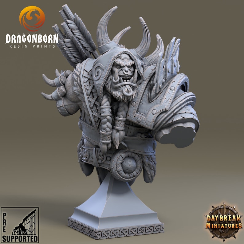 Paakz Reinhold - Busto - Orco D&D DnD RPG Miniatura de fantasía ...