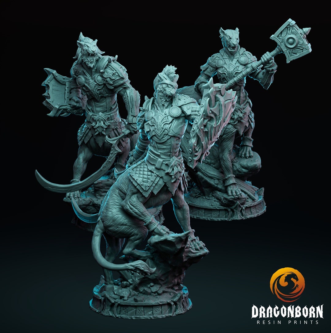 Lionhorde Lieutenants D&D 9th Age Kings of War Tabletop Wargaming Dnd ...