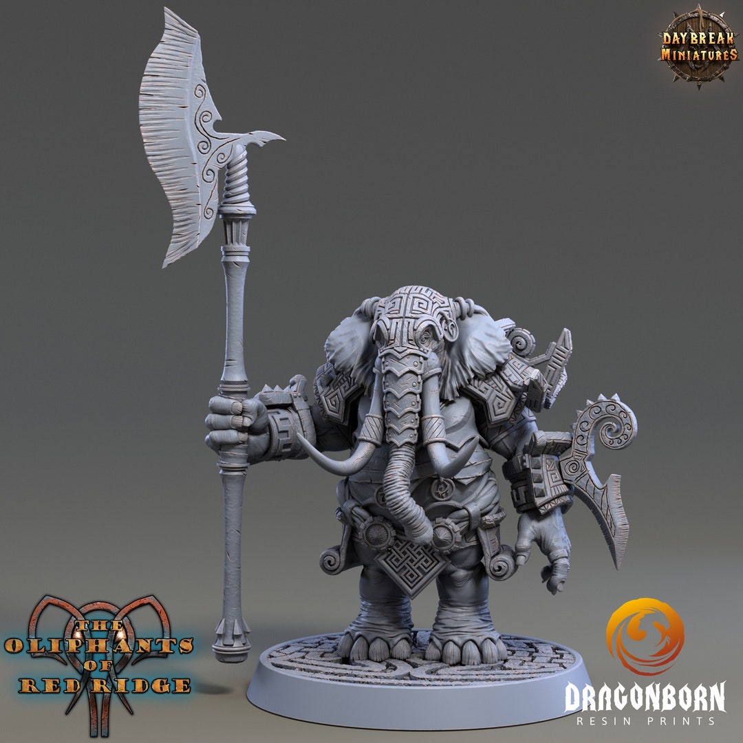 Amarula Decree - Oliphant Warrior Dnd RPG Wargaming Daybreak Miniatures ...
