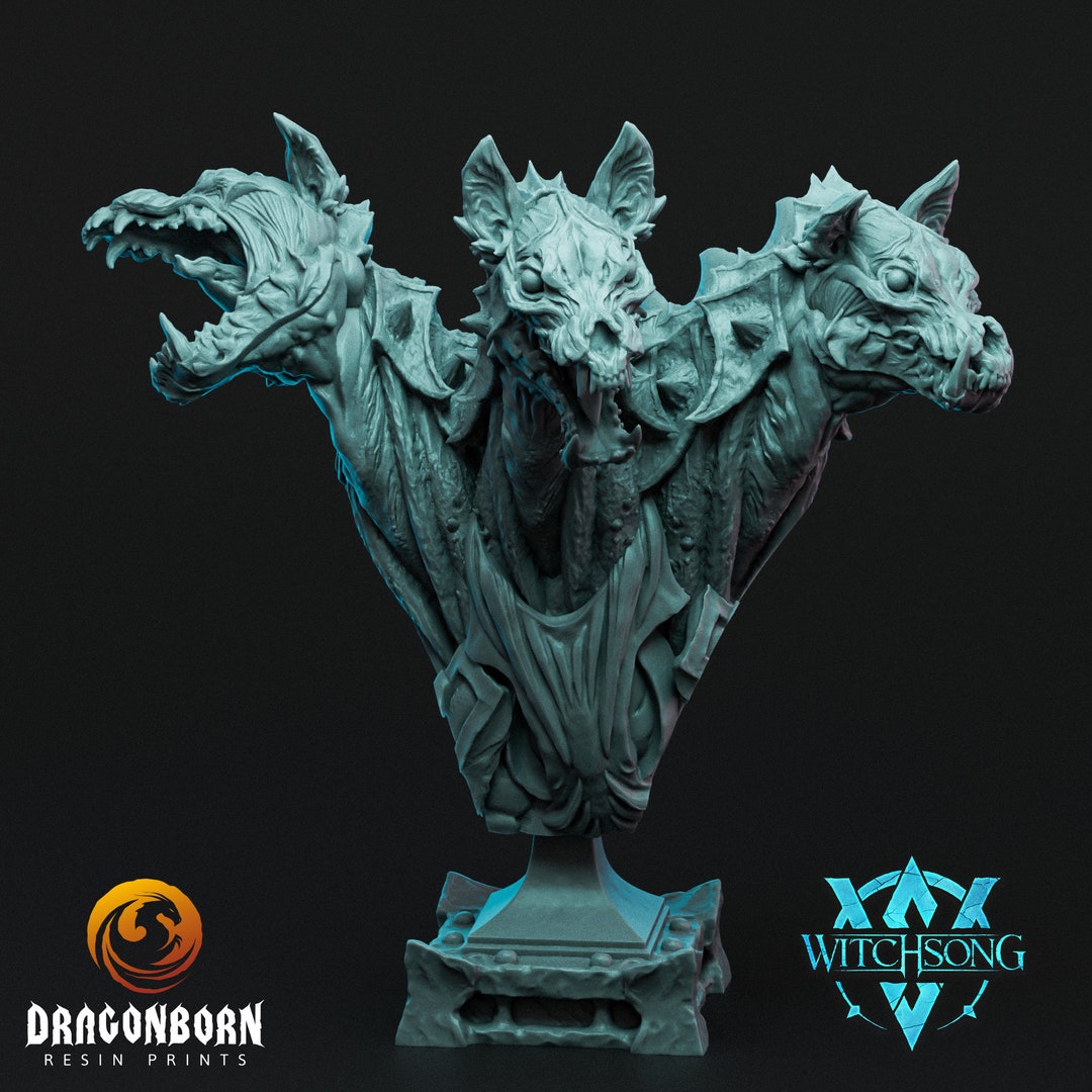 Cerberus - the Underworld Hound Bust - D&D Dnd RPG Fantasy Miniatures ...