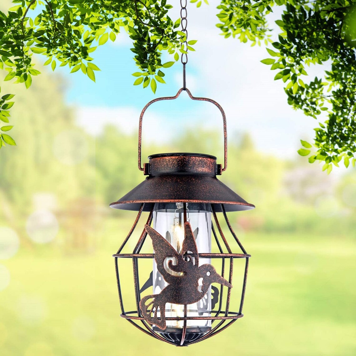 Hummingbird Solar Light Solar Lantern Outdoor Hanging Bird | Etsy