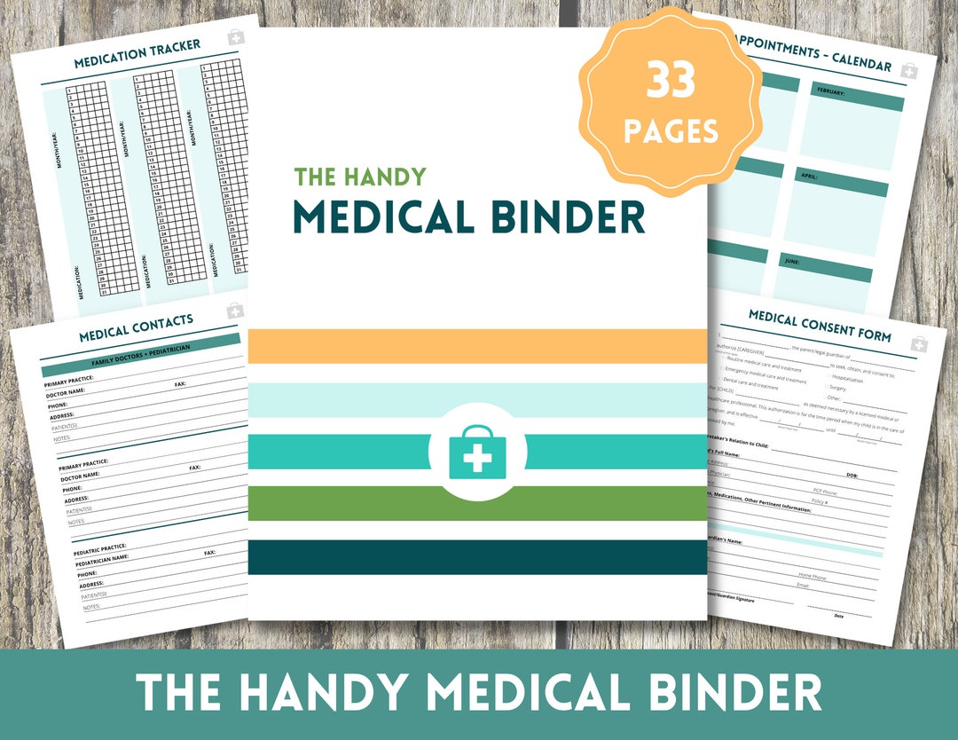 The Handy Medical Binder -- Family Medical Information PDF Printable ...