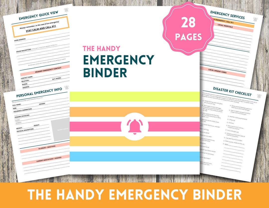 The Handy Emergency Binder -- Family Emergency Preparedness PDF ...