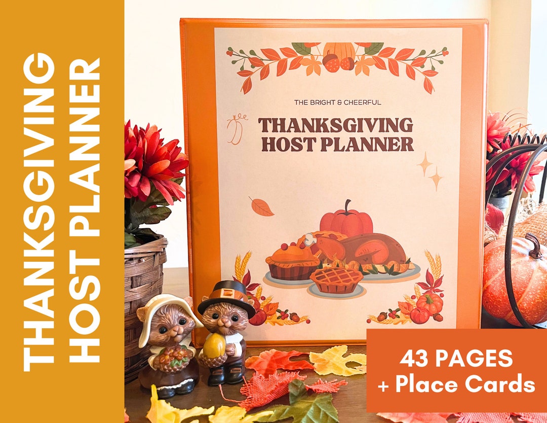 Thanksgiving Host Planner – 43 Page Printable, Place Cards (PDF) - Etsy