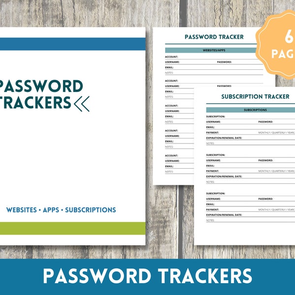 Subscription and App Trackers Printables - Etsy