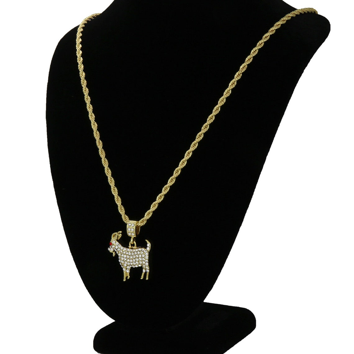 Ice Goat Pendant W/ 24 Rope Chain | Etsy