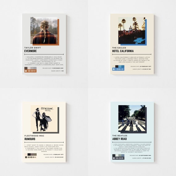 Home & Living Handmade Taylor Swift Evermore Album Print! Wall Hangings ...