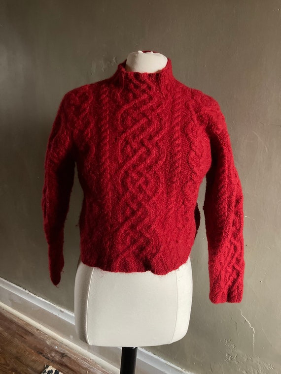 Vintage red knit wool - Gem