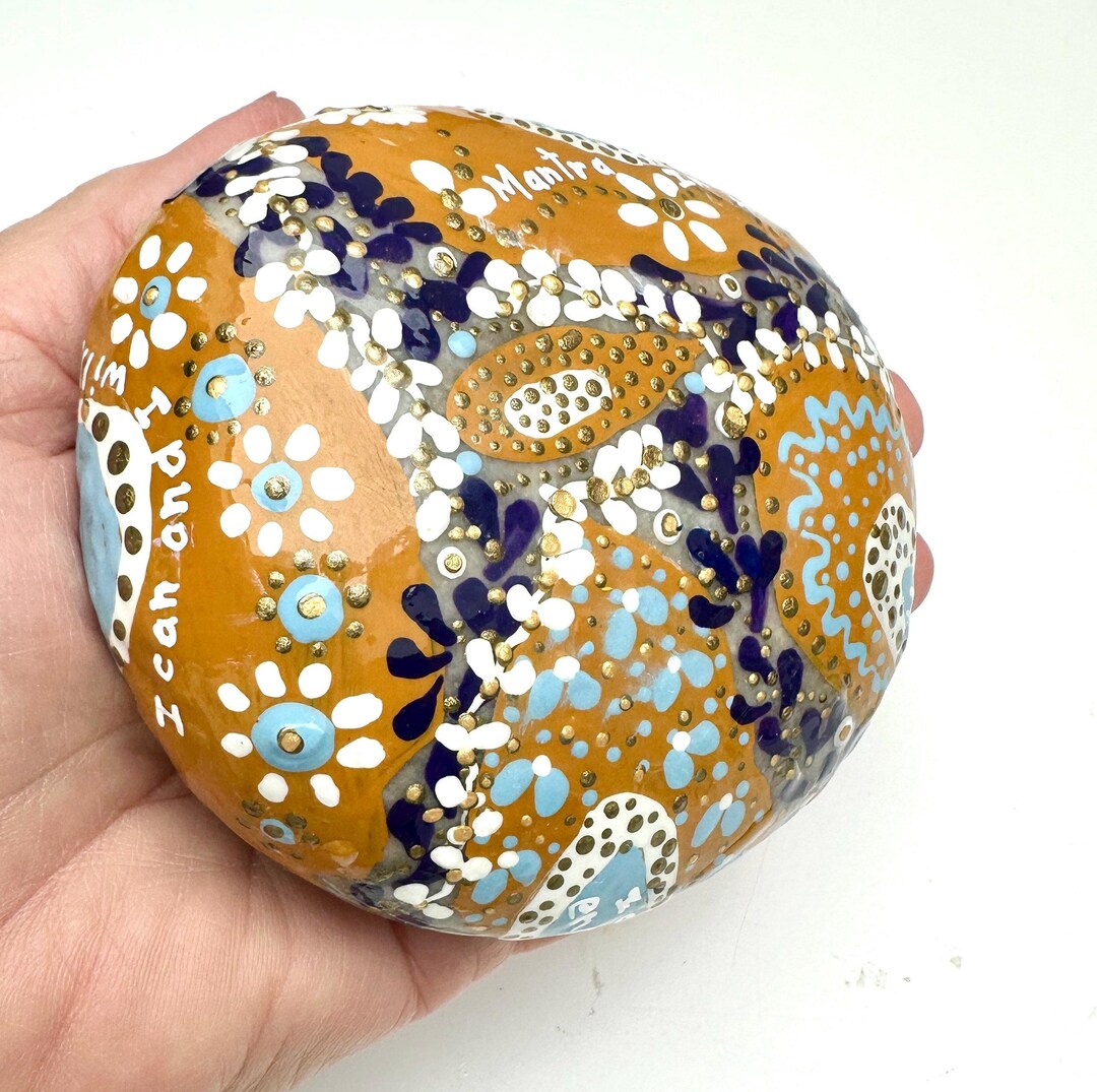 Altar Stone, Mindfulness Rock, Meditation Stone, Self-care Mantras ...