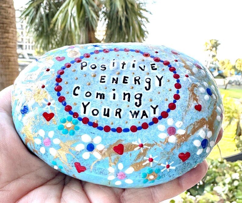 Positivity Rock, Inspirational Message, Encouragement Gift - Etsy