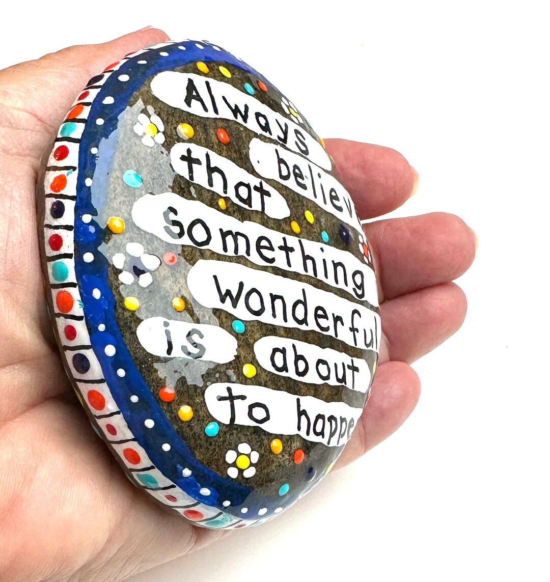 BELIEVE, Something Wonderful Rock, Inspirational Quote, Cape Cod Rock ...