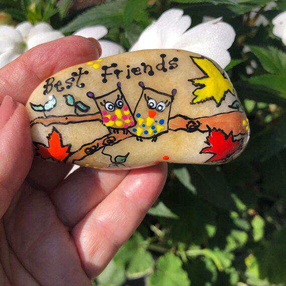 Friends Painted Rock Painted Home or Garden Stone Art Best - Etsy