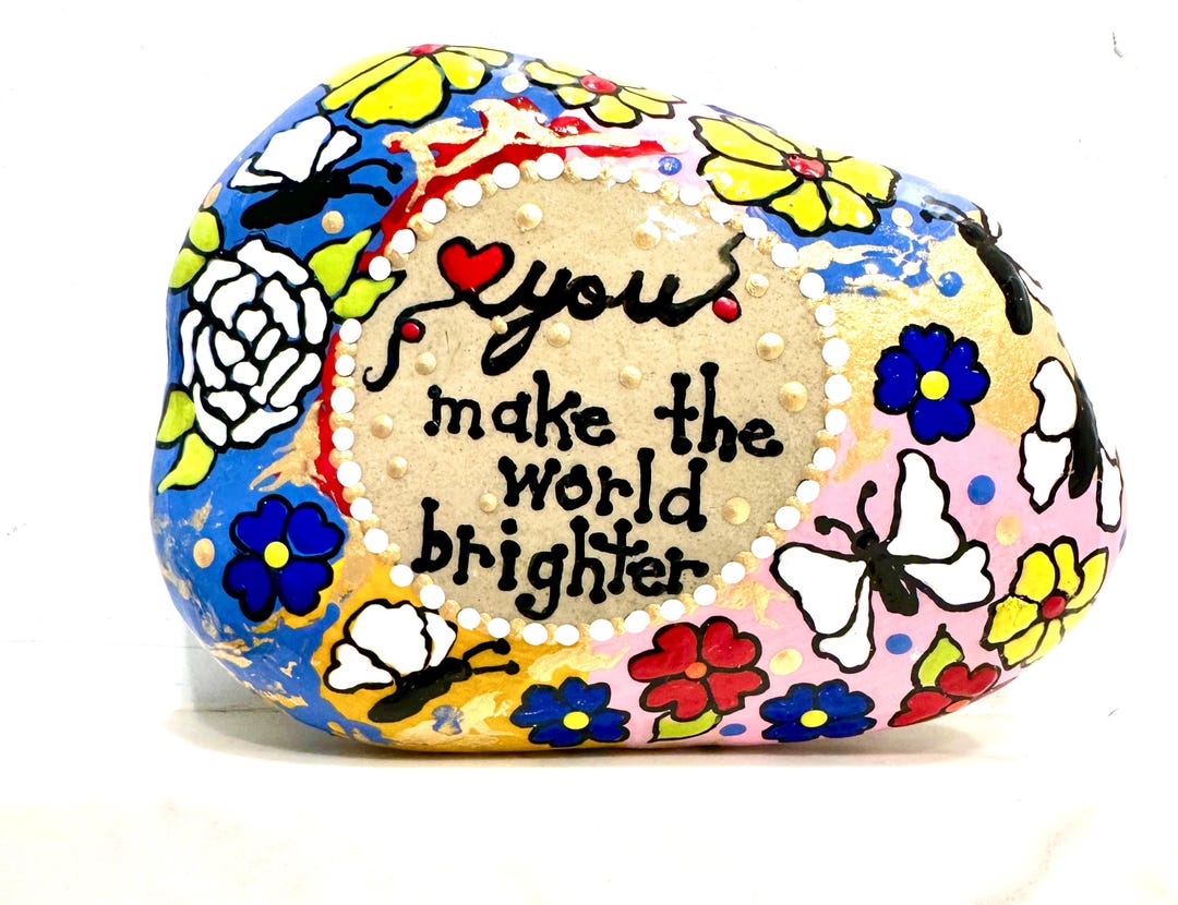 BIG Hug Rock, Appreciation for YOU Stone, You Make the World Brighter ...