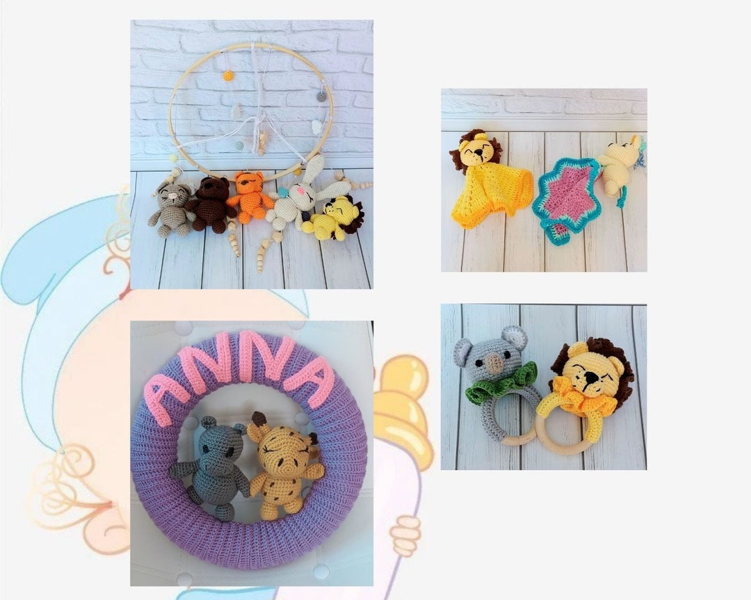 Tutorial in Italian Baby Accessories rattle, Doudou, Birth Bow ...