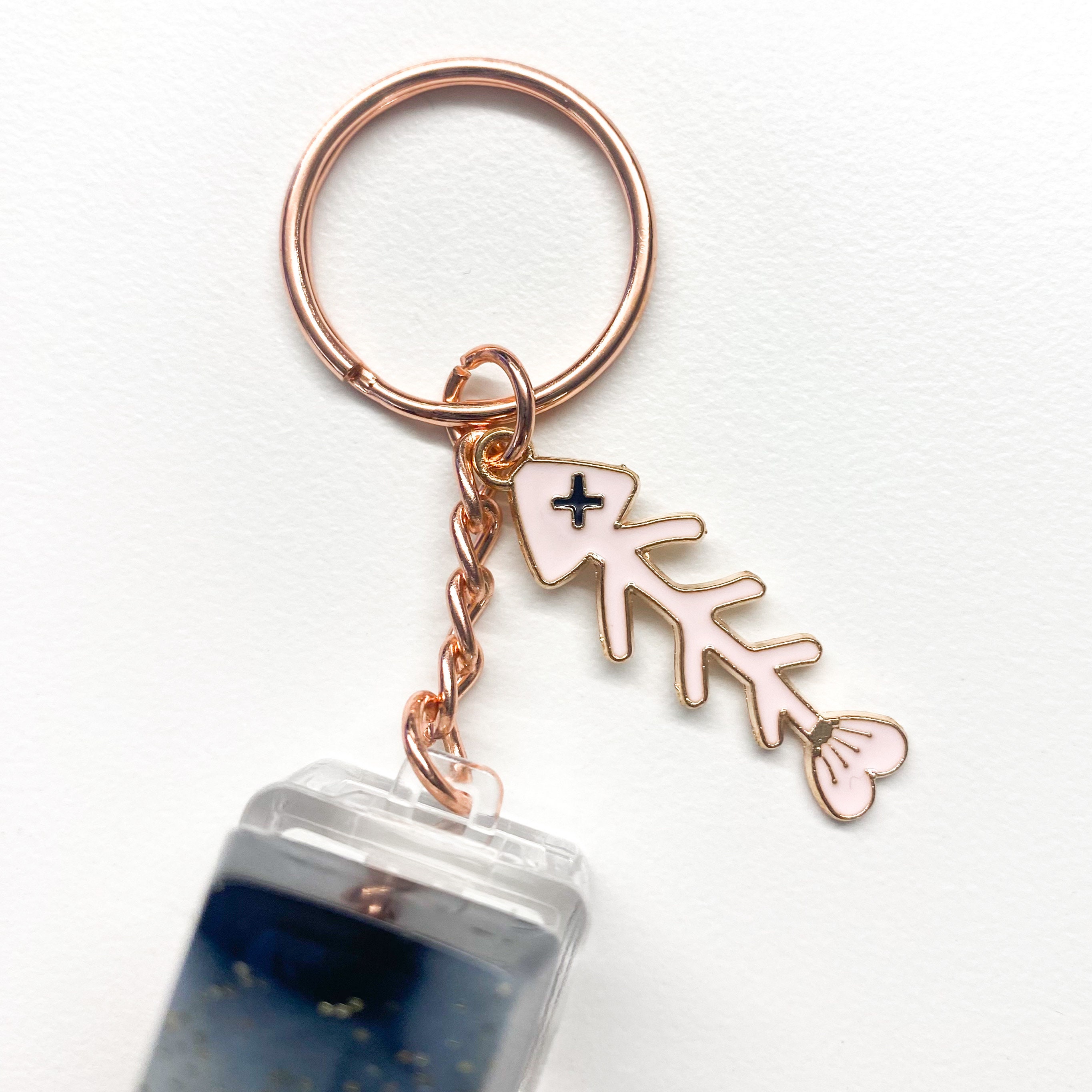 Black Galaxy and Fishbone Keycap Fidget Keychain - Etsy