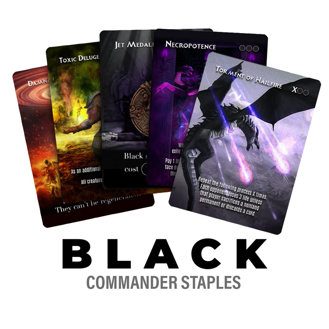 Commander Staples BLACK 5-pack - Full Art Alternate Art MTG Proxies - Etsy