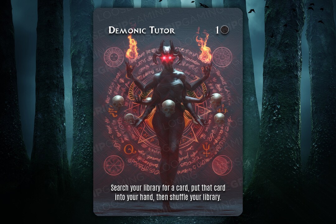 Demonic Tutor Alternate Art MTG Proxy - Etsy