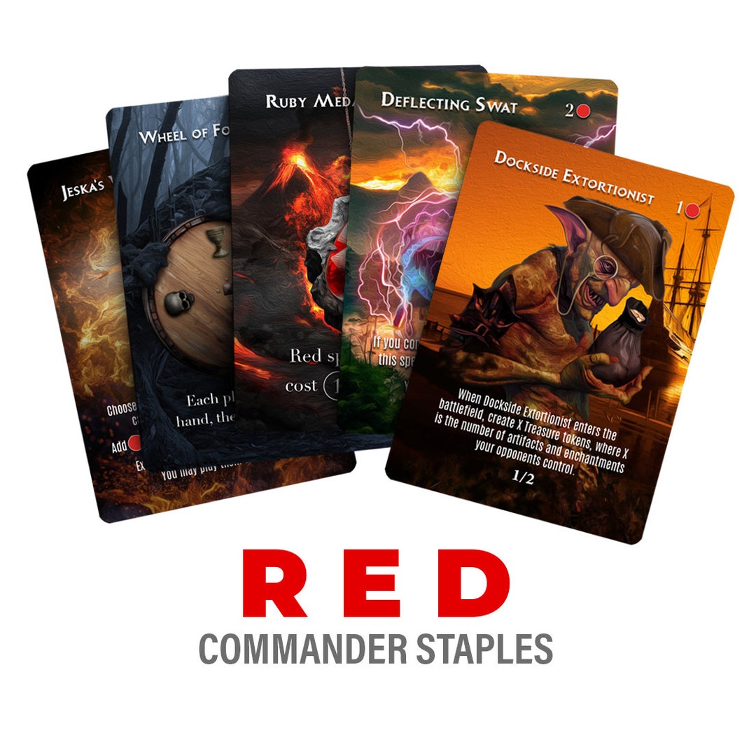 Commander Staples RED 5-pack Full Art Alternate Art MTG Proxies - Etsy