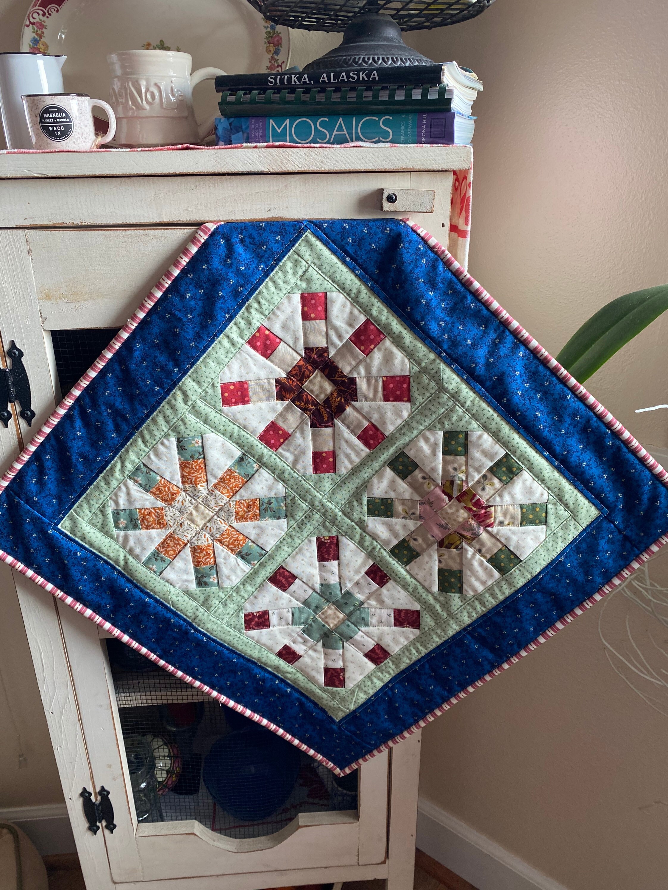21 Square Mini Finished Quilt Table Topper - Etsy