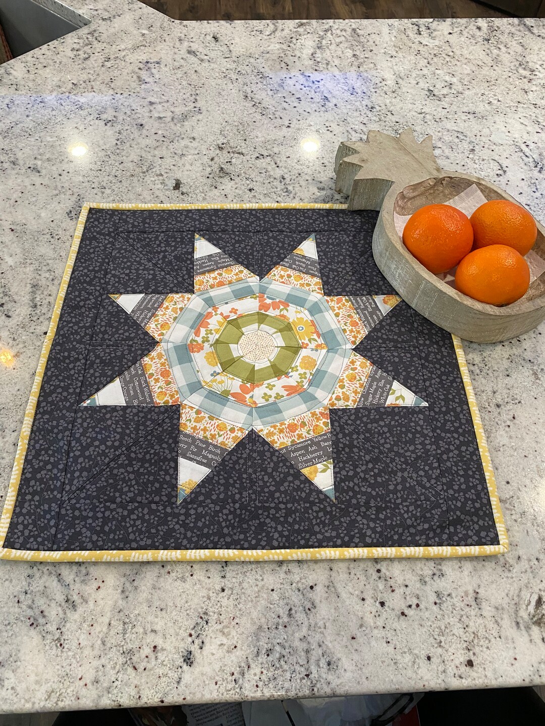 Starry Night Mini Quilt 17” Square for Any Table or Hung on a Wall - Etsy