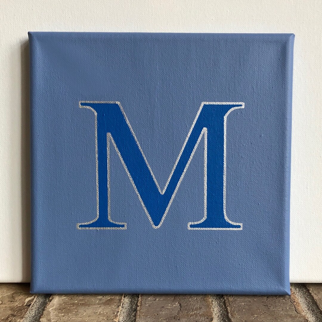 Hand-painted Wall Art Custom Initial Art Boys Room Art - Etsy