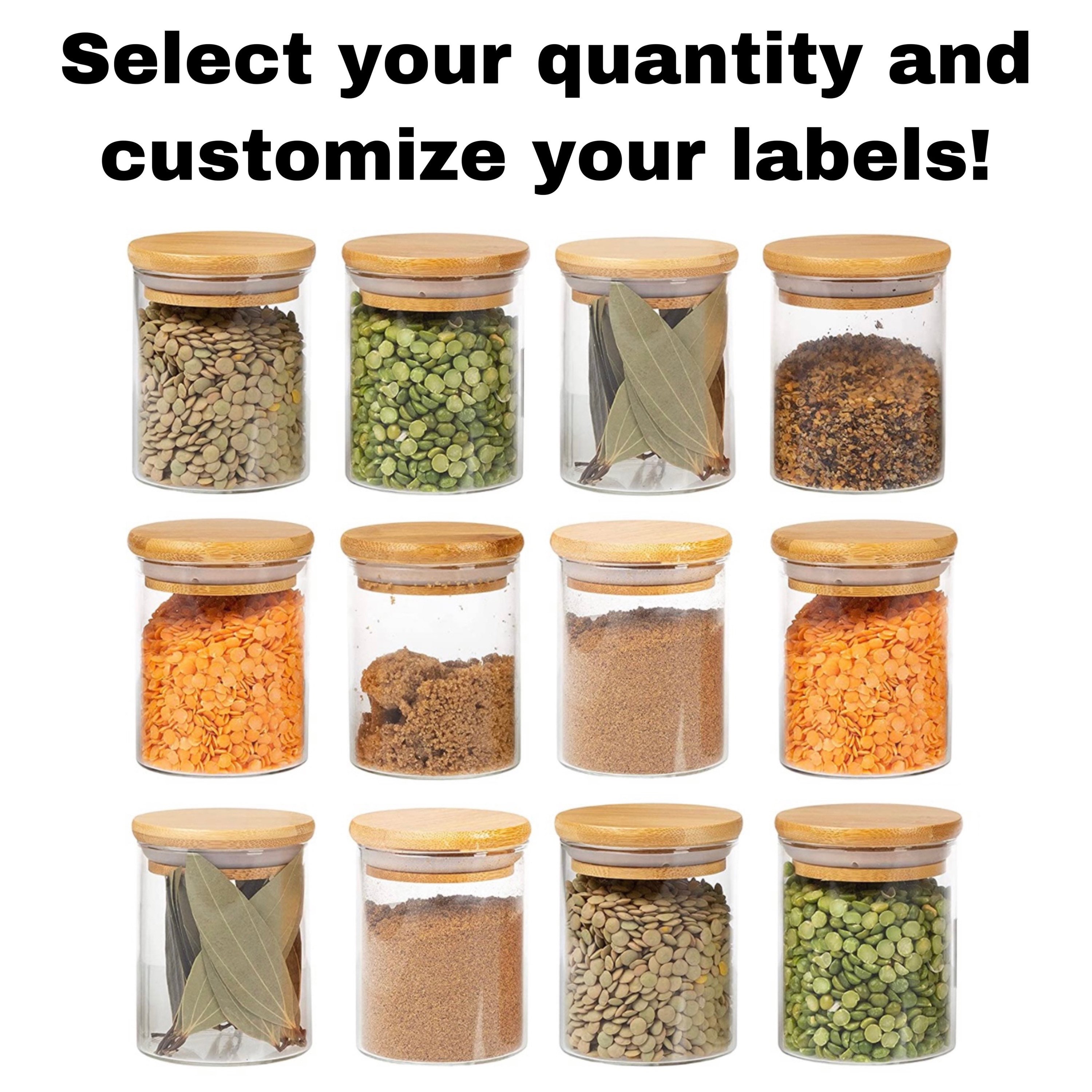 CUSTOMIZABLE Salt & Pepper Jar Spice Jars Spice Container - Etsy