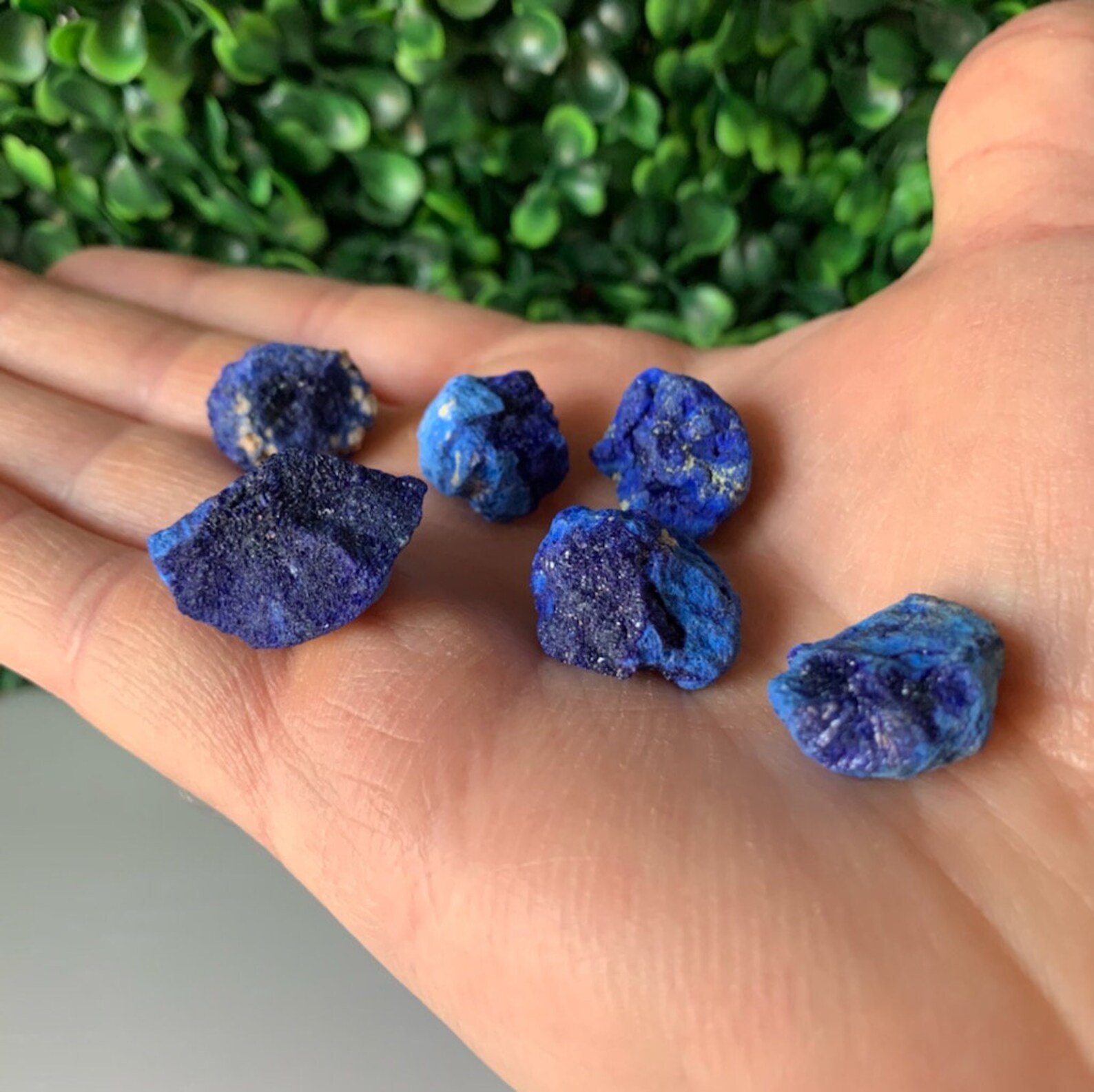 Blueberry Azurite Geode Natural Azurite Blue Gemstone - Etsy