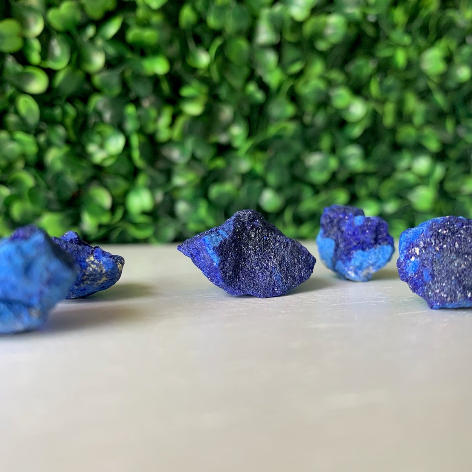 Blueberry azurite geode natural azurite blue gemstone | Etsy