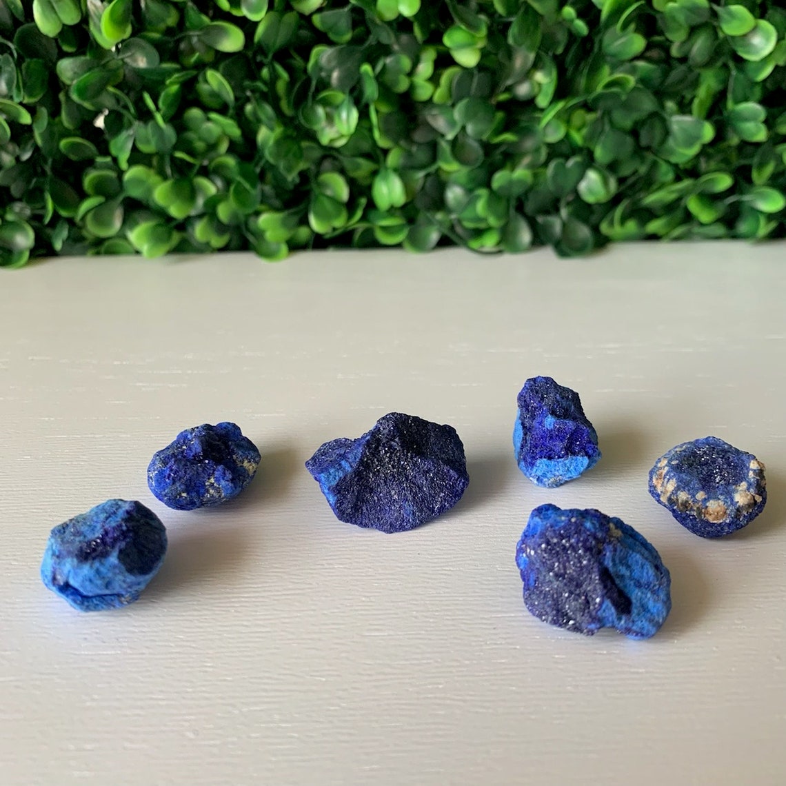 Blueberry Azurite Geode Natural Azurite Blue Gemstone - Etsy