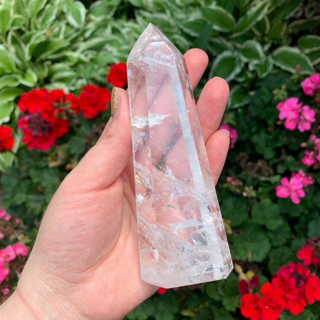 Clear Quartz Large Tower, Brazilian Clear Quartz, Large Tower, Grade a ...
