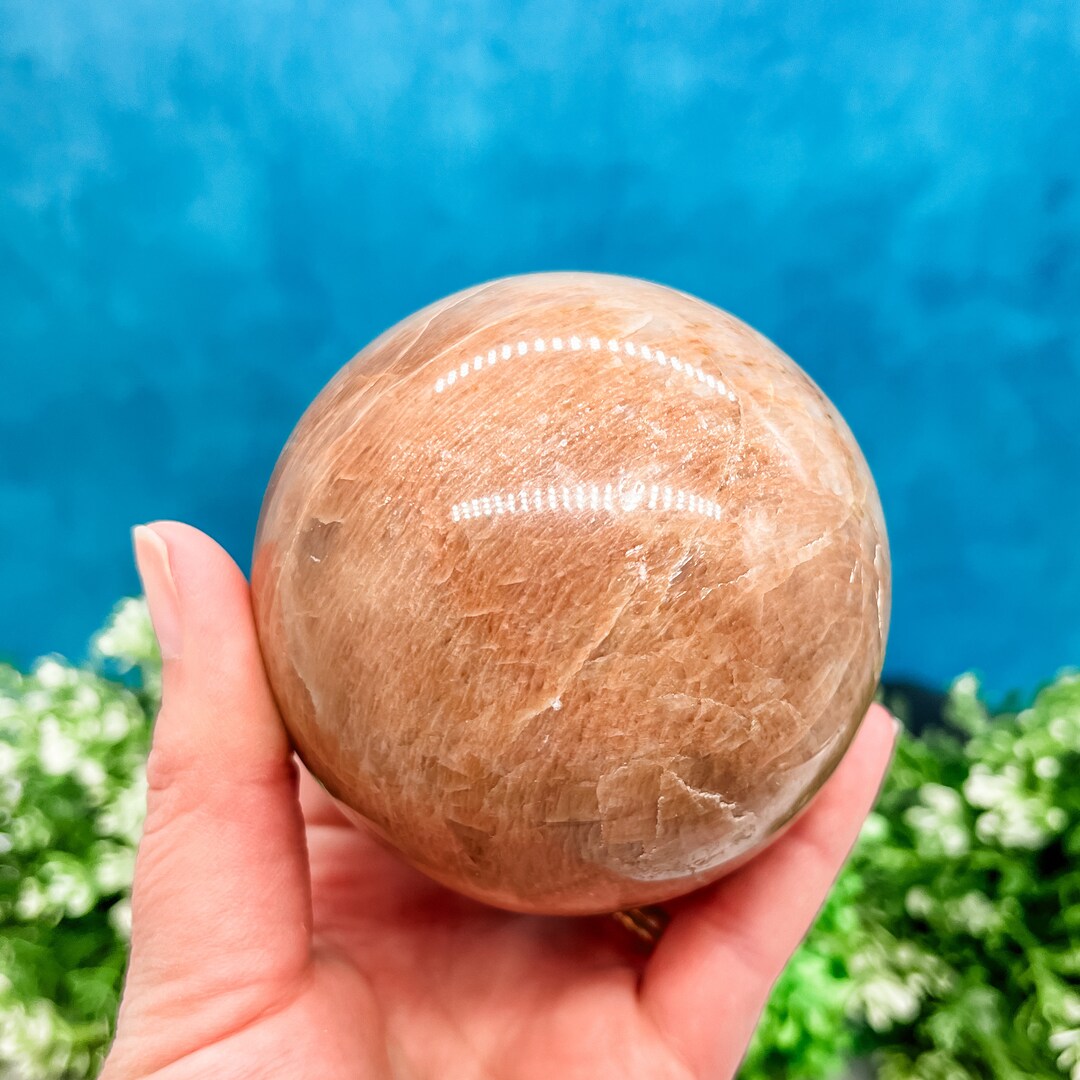 Peach Moonstone Sphere, Sacral Chakra, Crystals for Raising Vibrations ...