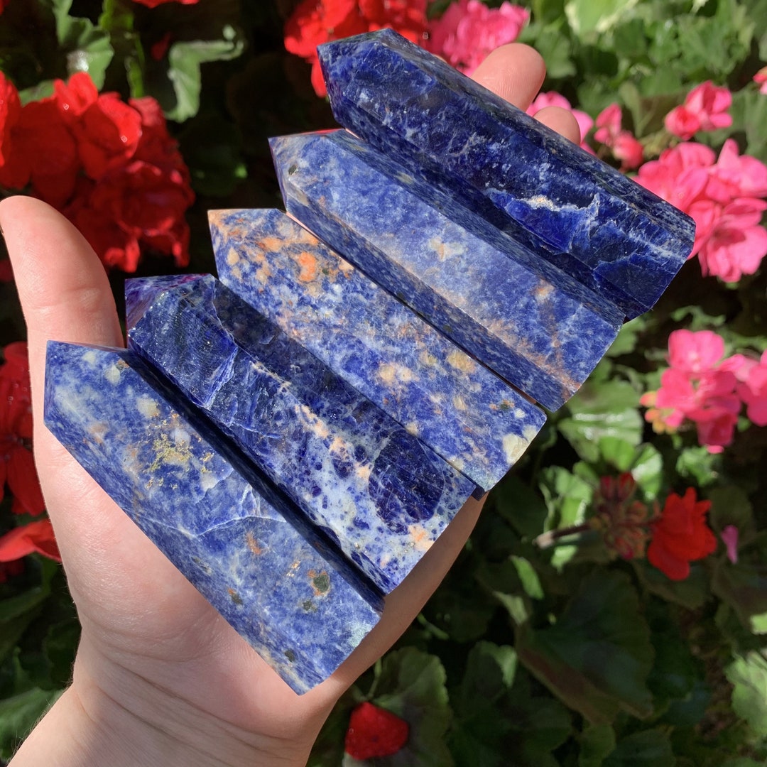 Sodalite Points, Crystal Towers, Chakra Gemstones, Blue Crystals ...