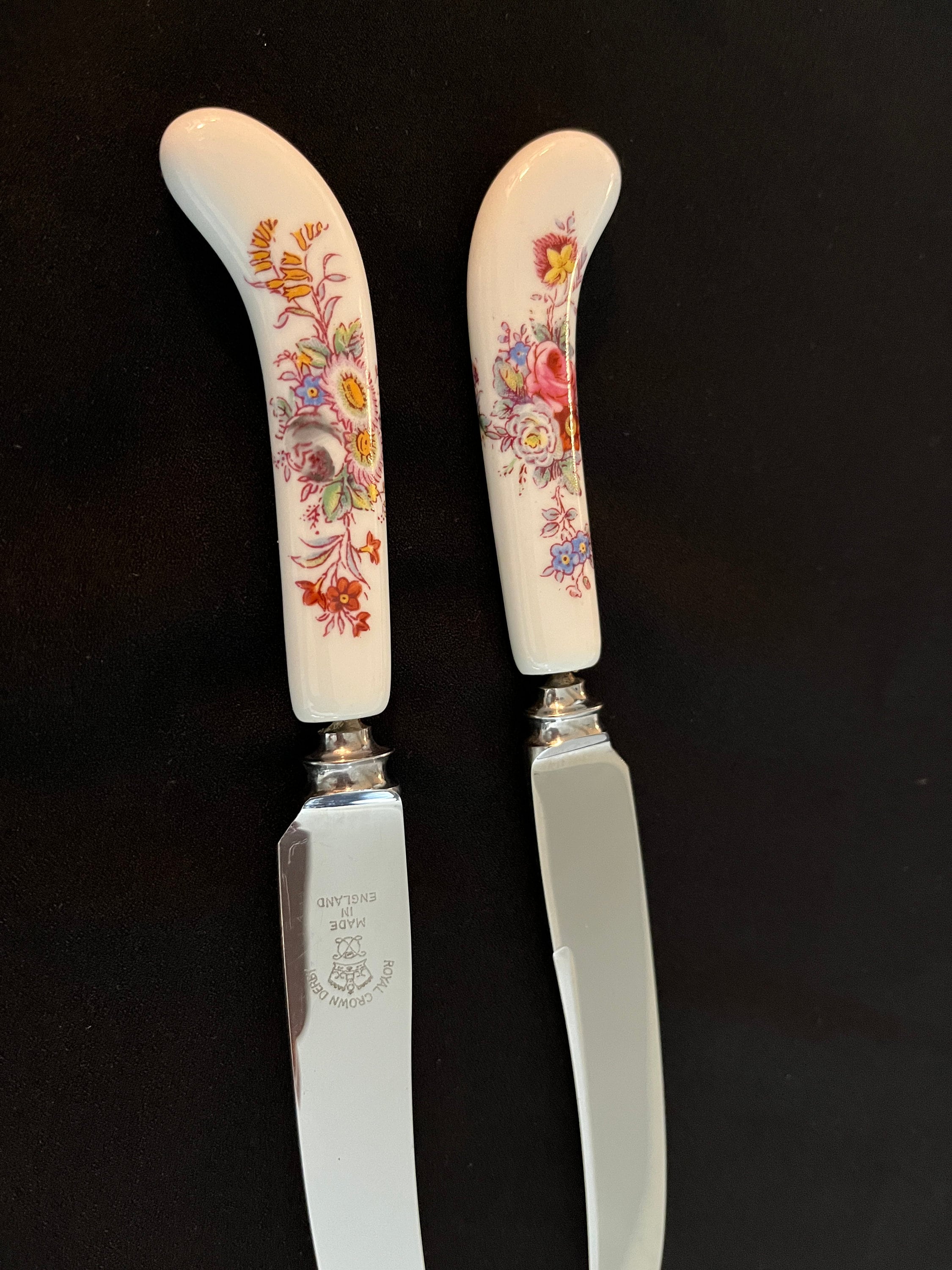 Royal Crown Derby Porcelain Handles Knives - Etsy