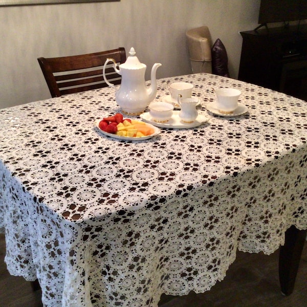 Crochet Tablecloth - Etsy