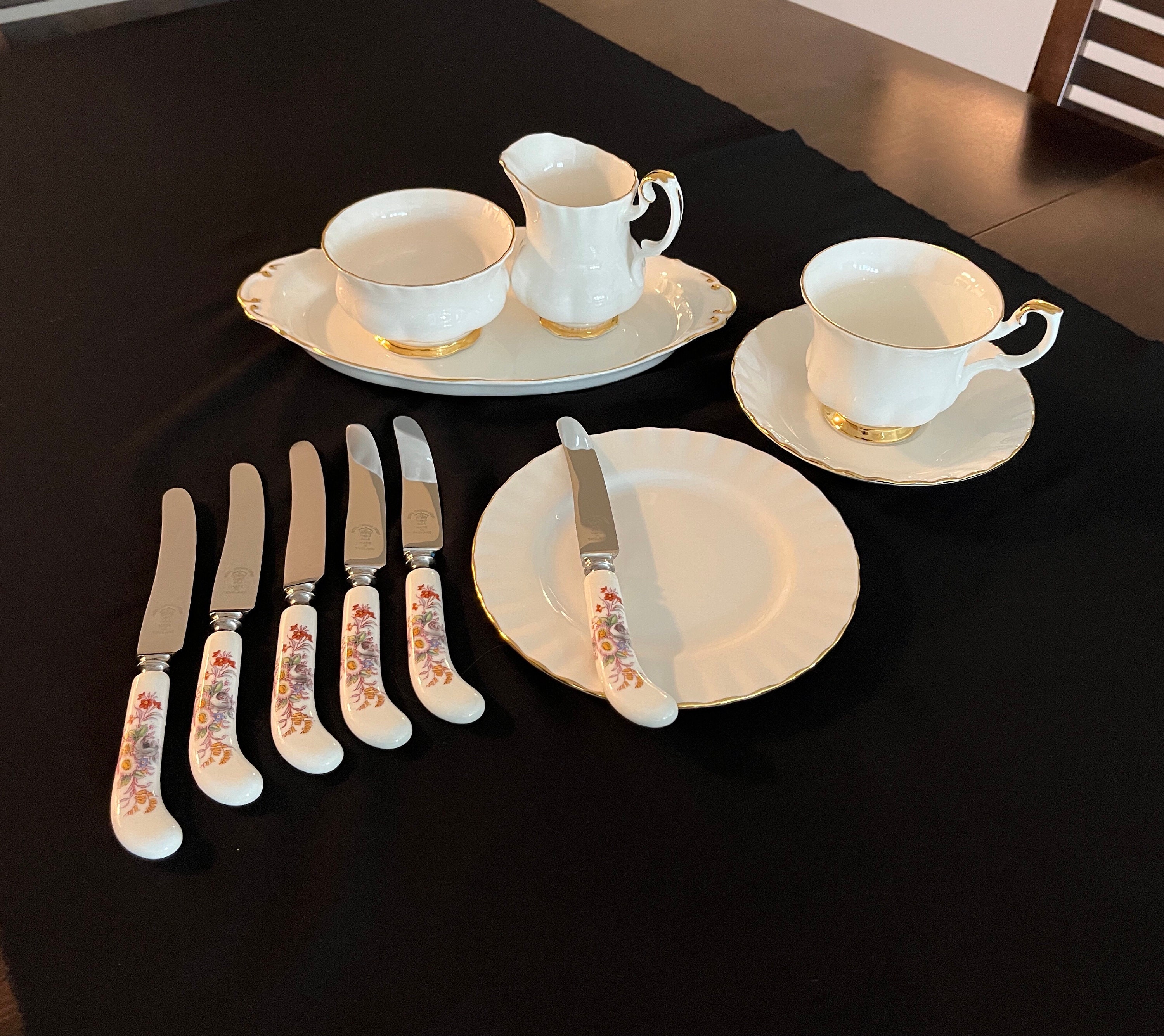 Royal Crown Derby Porcelain Handles Knives - Etsy